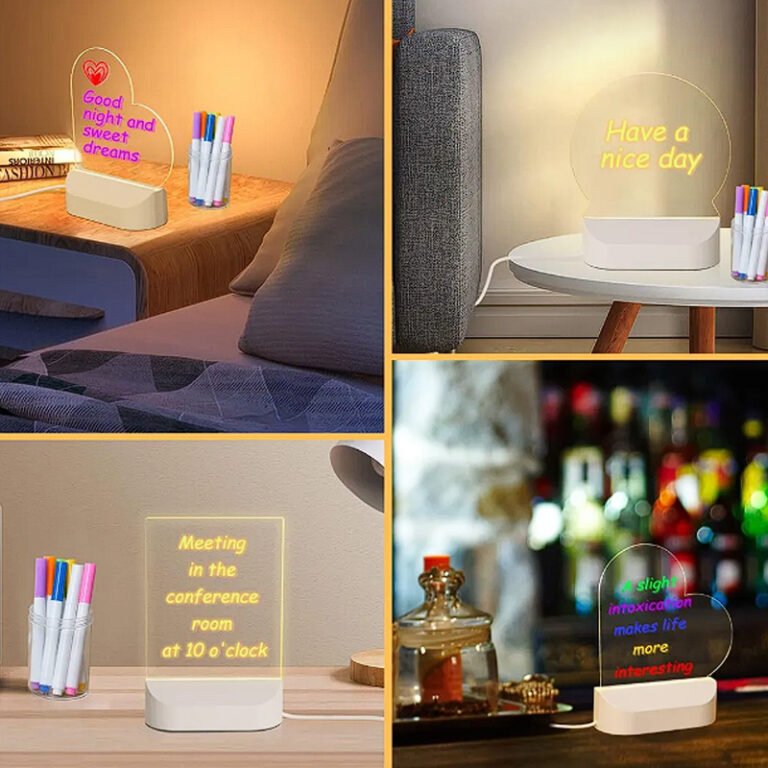 PIZARRA LED LUMINOSO MÁGICA NOTAS DIBUJOS 10″ PULGADAS CON BASE Y ...